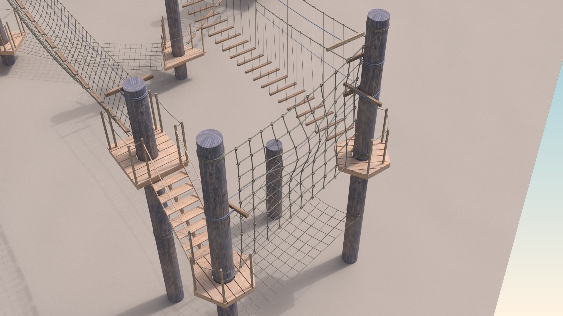 Adjustable adventure park 3D model - TurboSquid 1526654