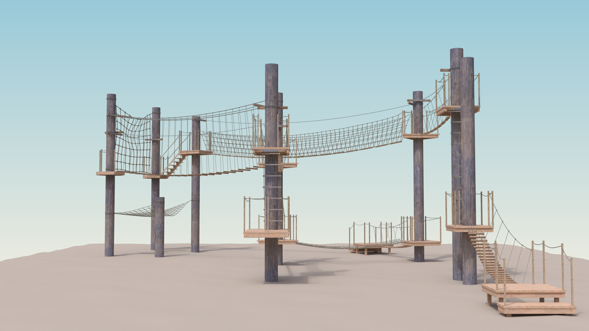Adjustable adventure park 3D model - TurboSquid 1526654