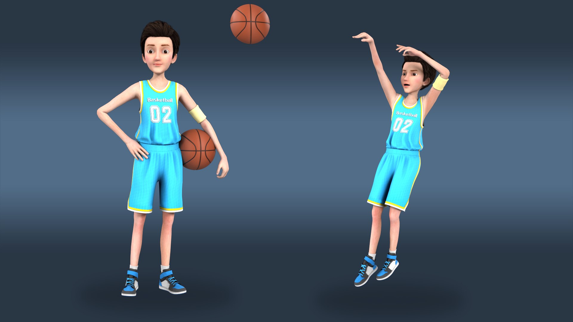 Cartoon Basketball Player 3D Model - TurboSquid 2101831