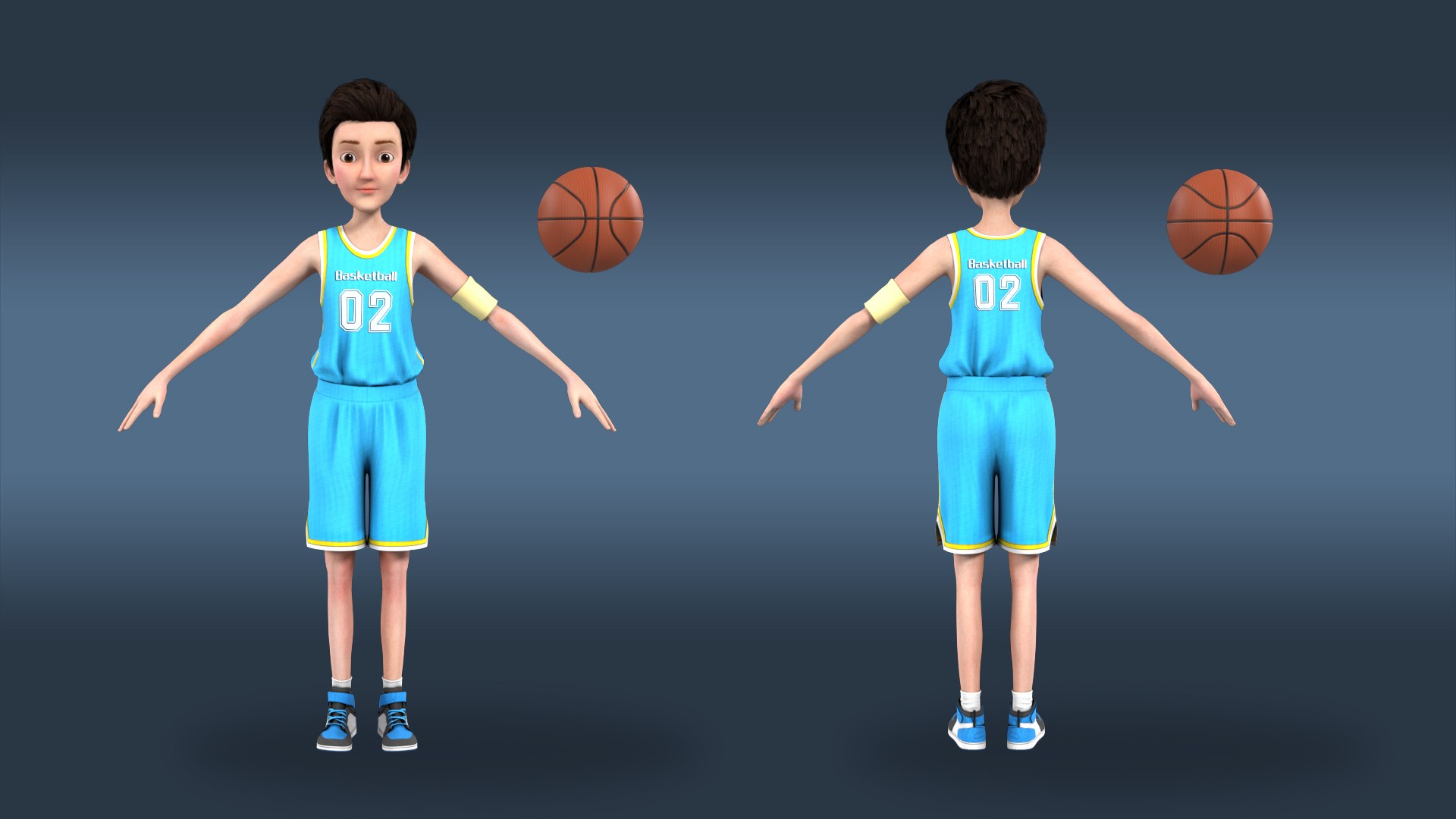 Cartoon Basketball Player 3D Model - TurboSquid 2101831