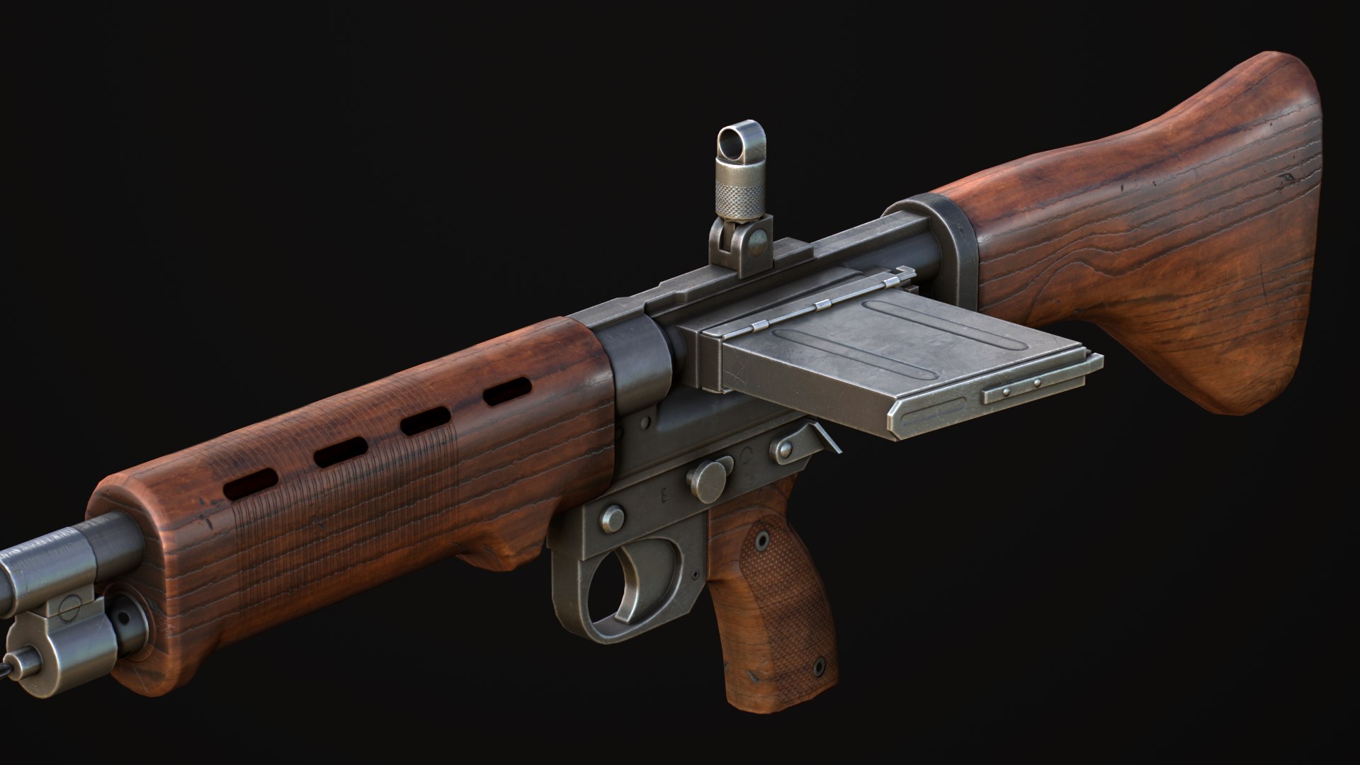 3D FG-42 Rifle - LowPoly Mobile Ready - TurboSquid 1976669