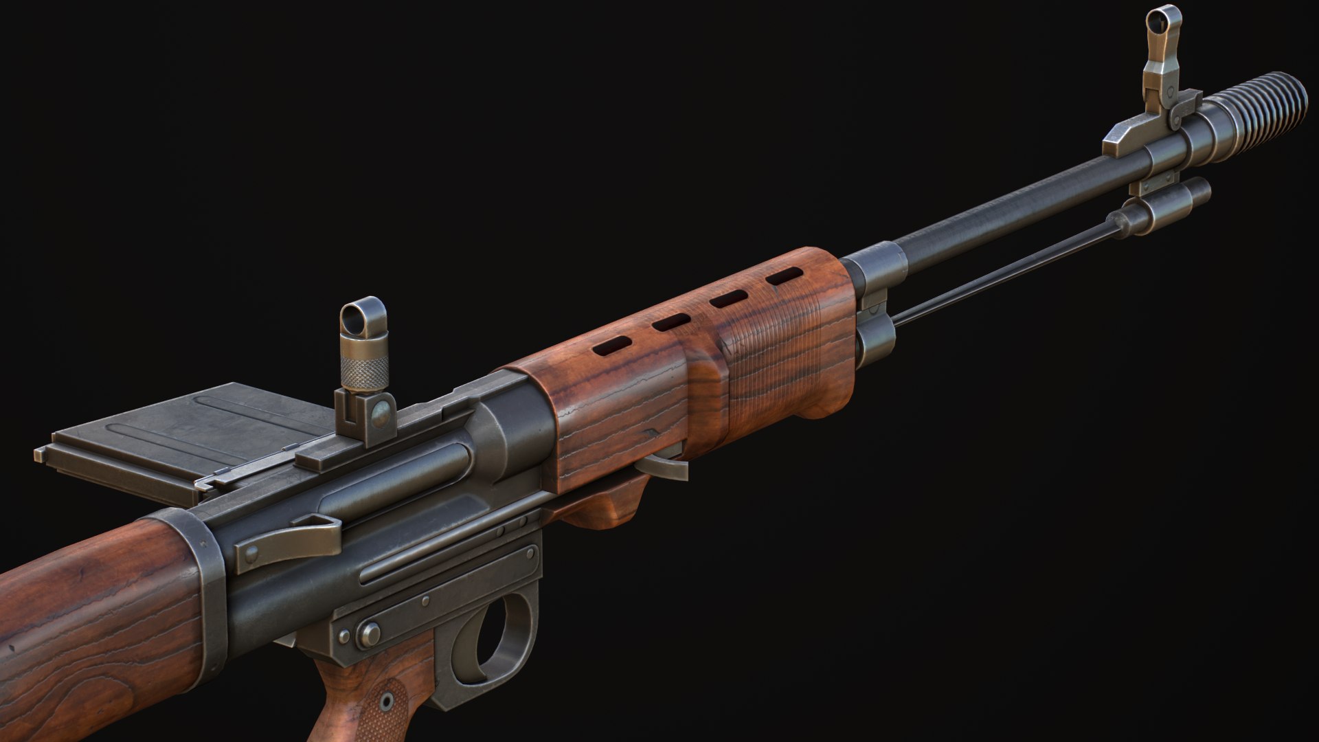 3D FG-42 Rifle - LowPoly Mobile Ready - TurboSquid 1976669