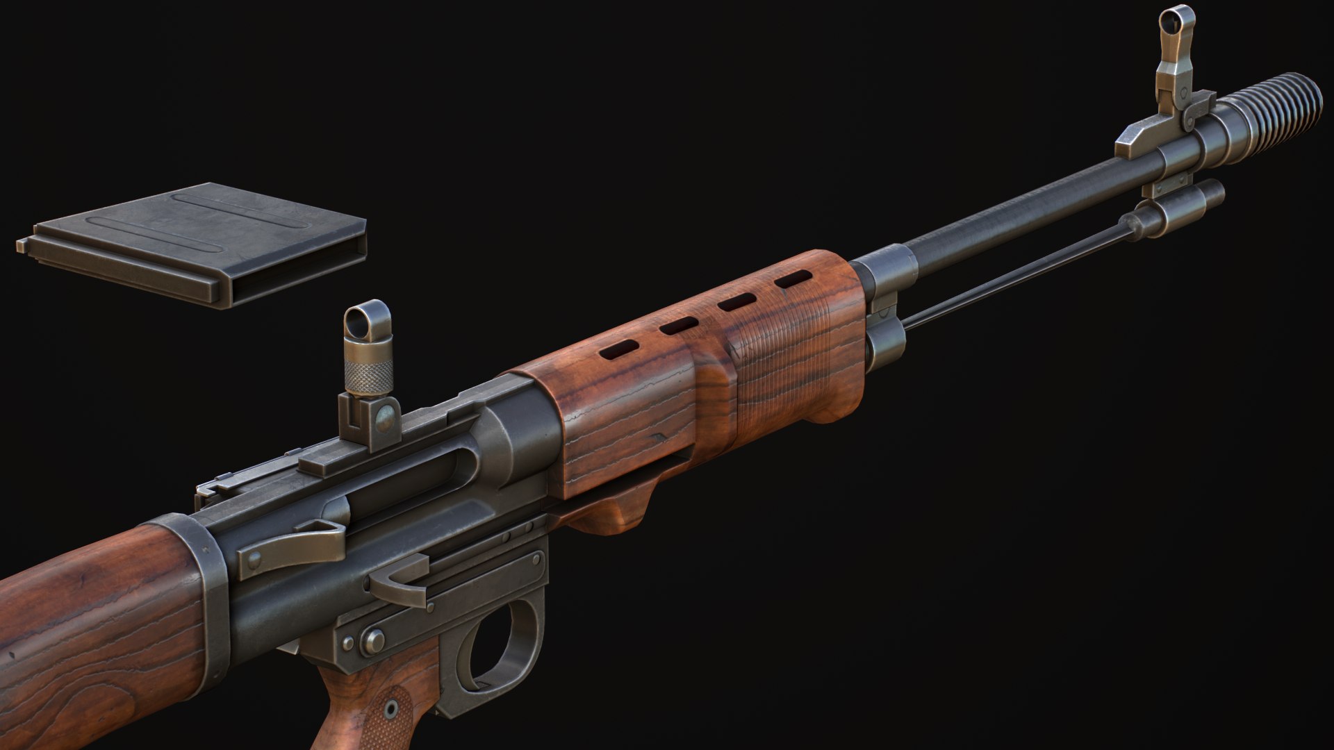 3D FG-42 Rifle - LowPoly Mobile Ready - TurboSquid 1976669