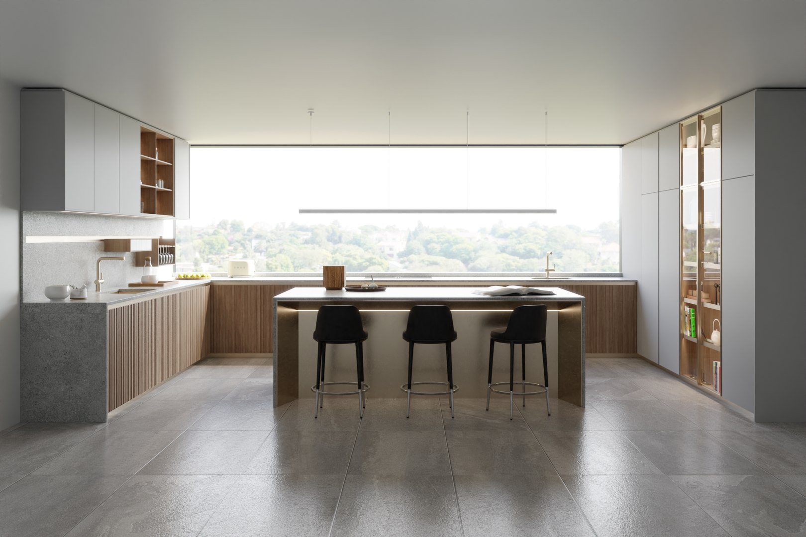 modelo 3d Cocina Arclinea con Isla - Thea con banco - TurboSquid 2218709