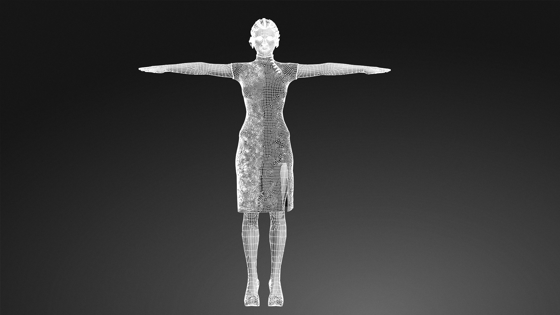 3D Cheongsam Girl - TurboSquid 1697912