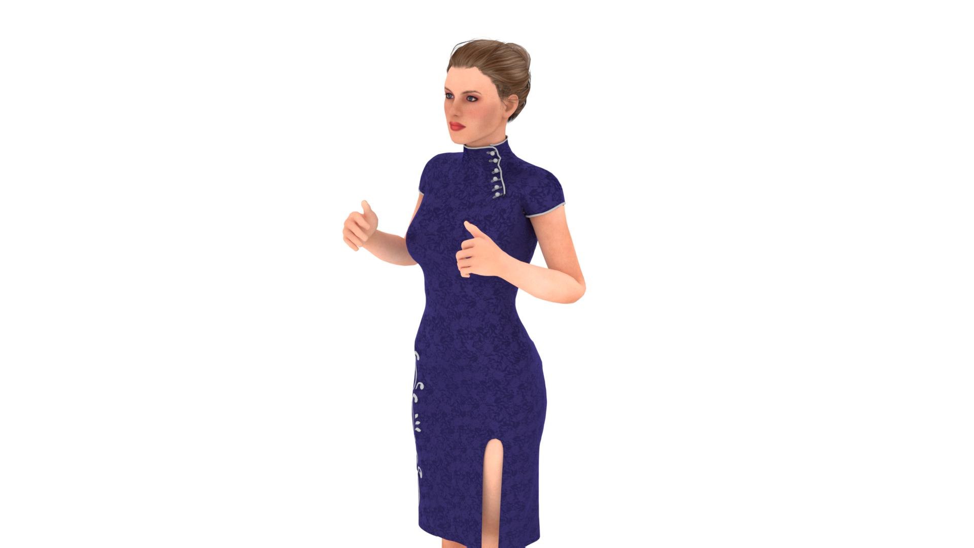 3D Cheongsam Girl - TurboSquid 1697912