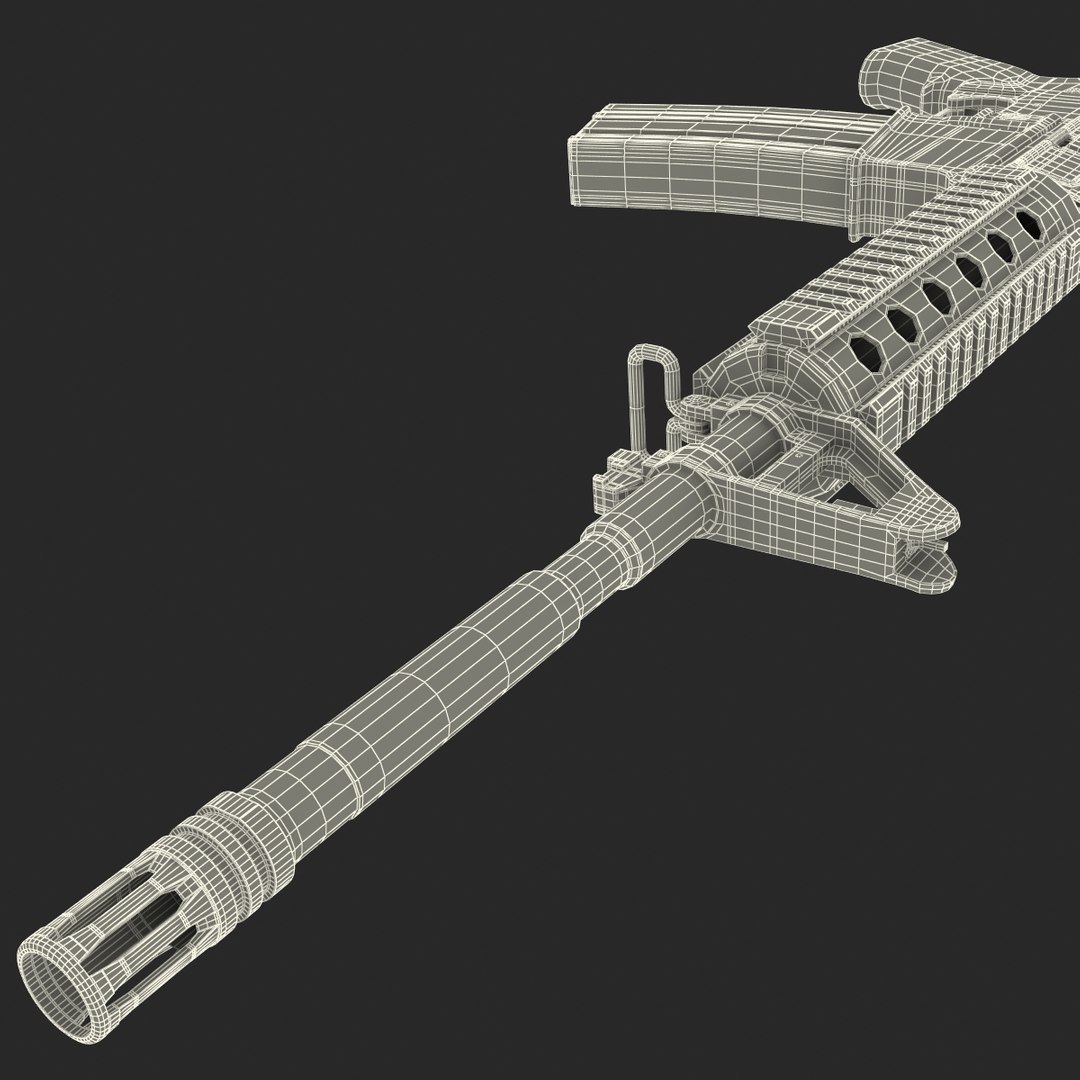 3d model assault rifle m4