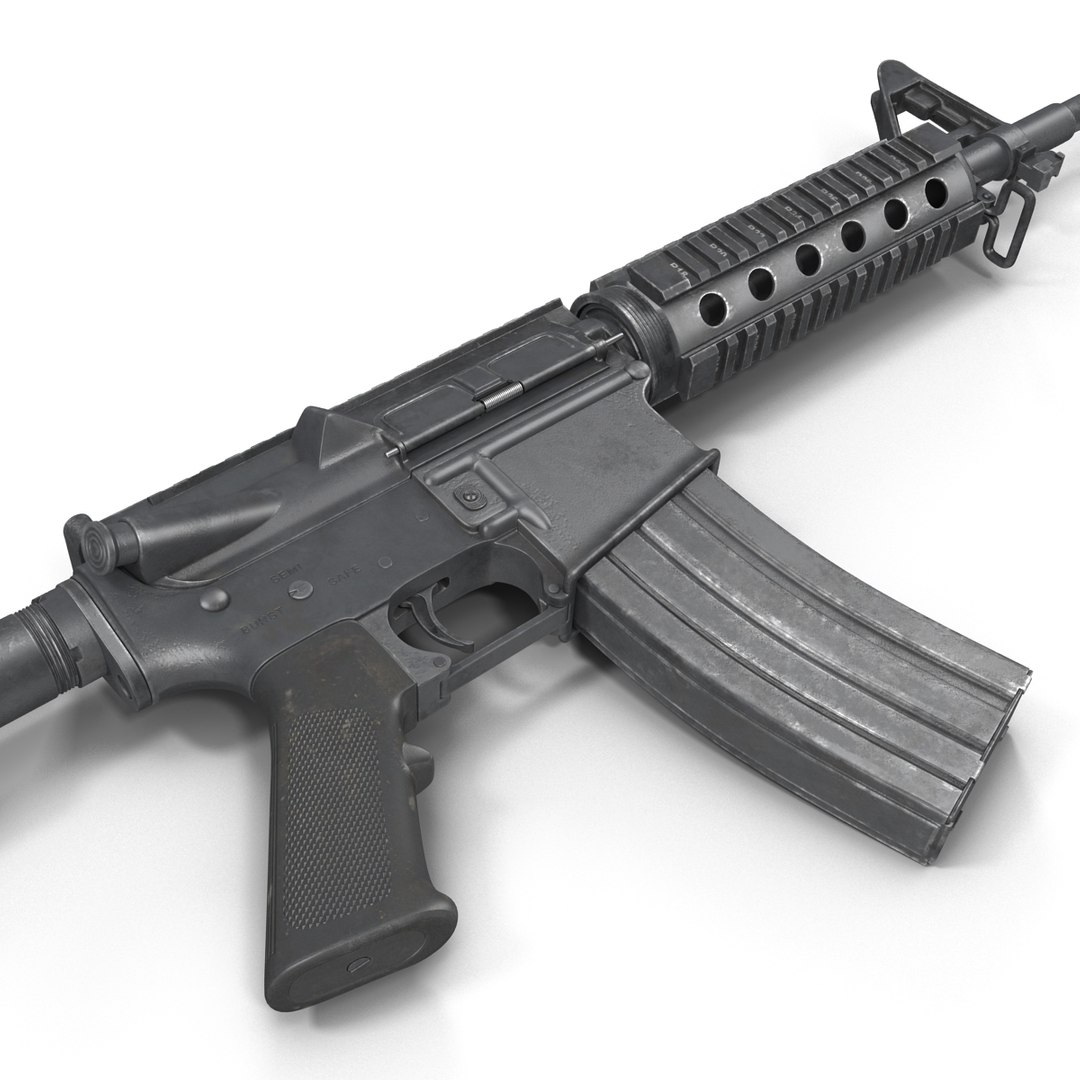 3d model assault rifle m4