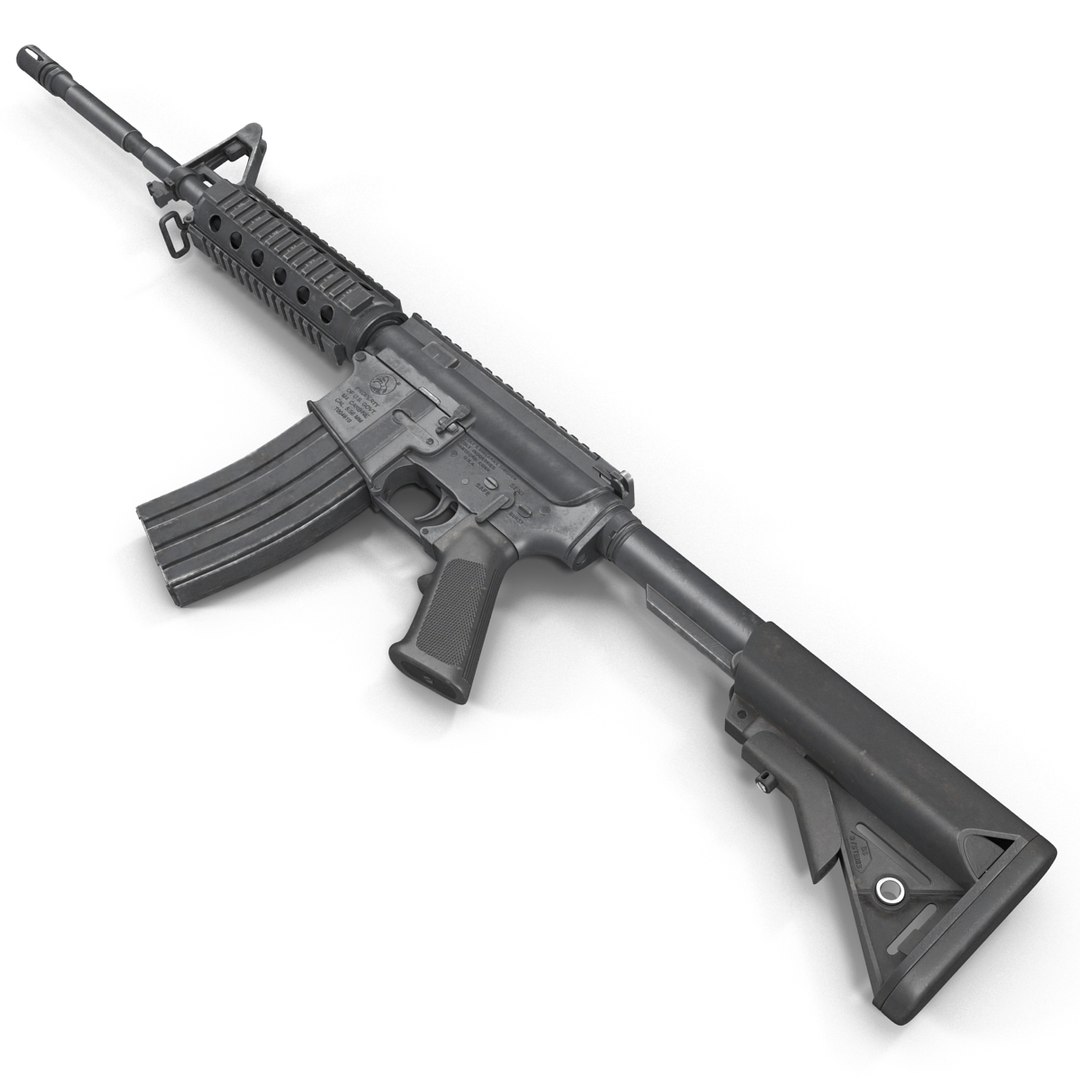 3d model assault rifle m4