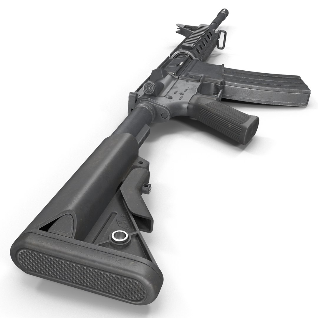 3d Model Assault Rifle M4