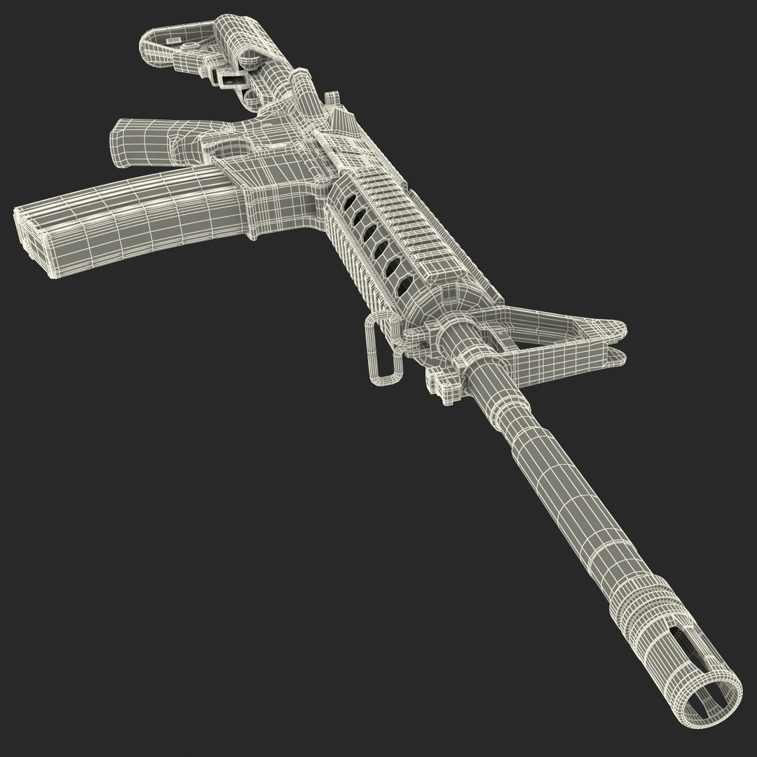 3d model assault rifle m4