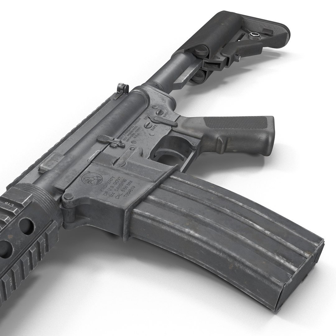 3d model assault rifle m4