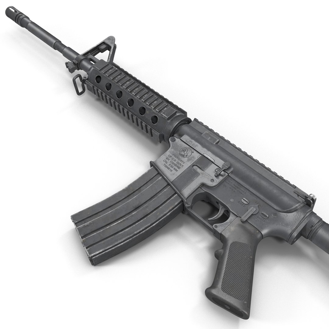 3d model assault rifle m4