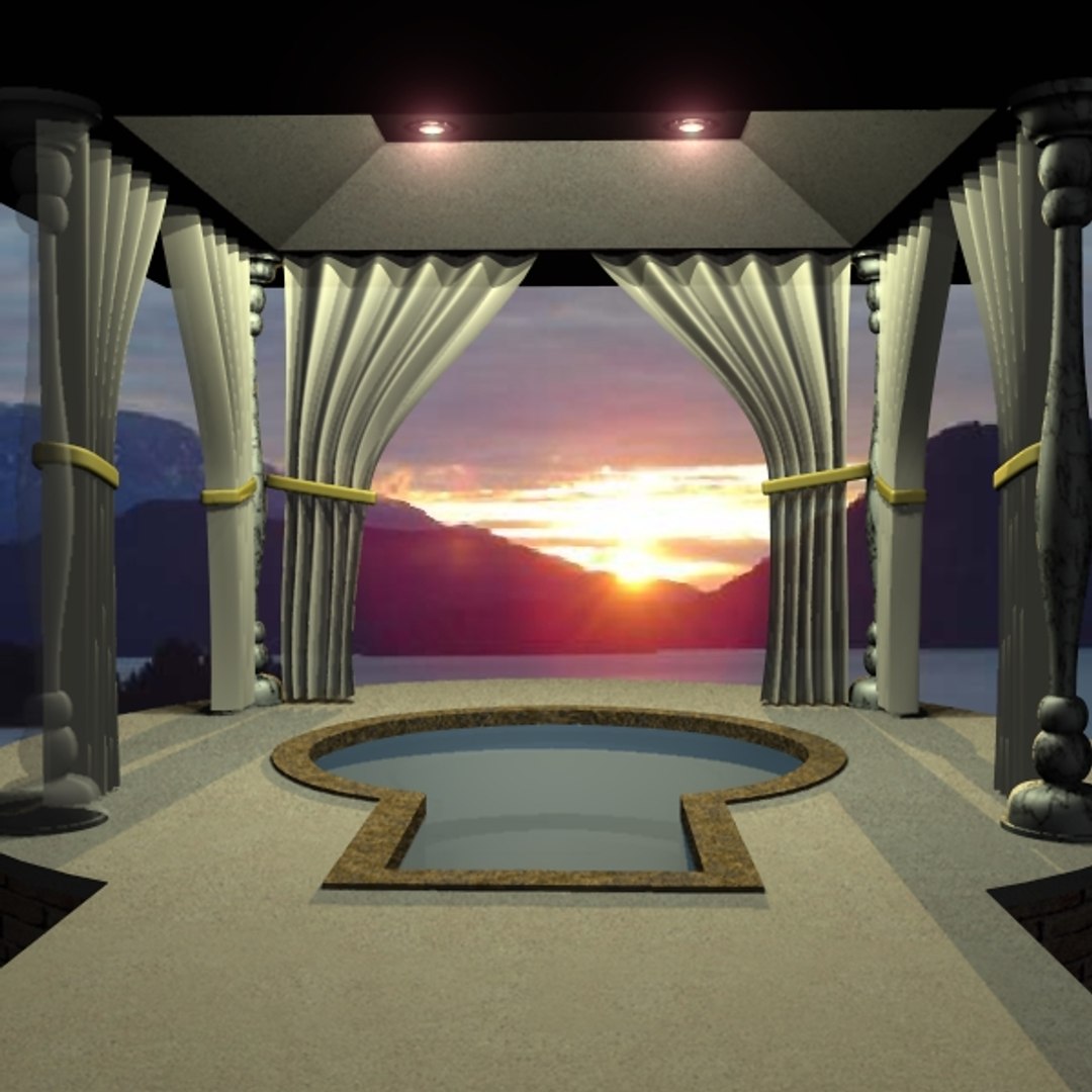 outdoor spa 3d model