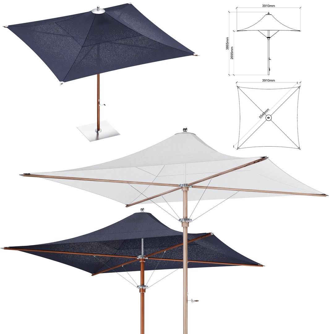 Tensile Parasol Square Shape By Tuuci 3D Model - TurboSquid 2023779