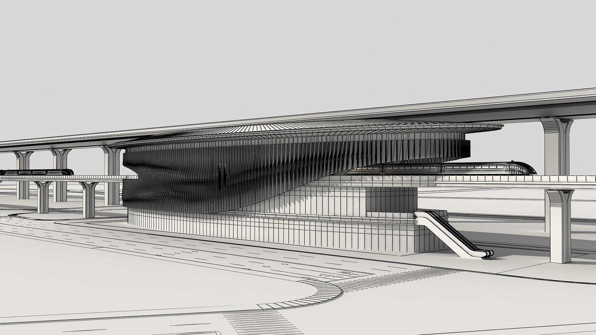 Light Rail Station 05 3D Model - TurboSquid 1731469