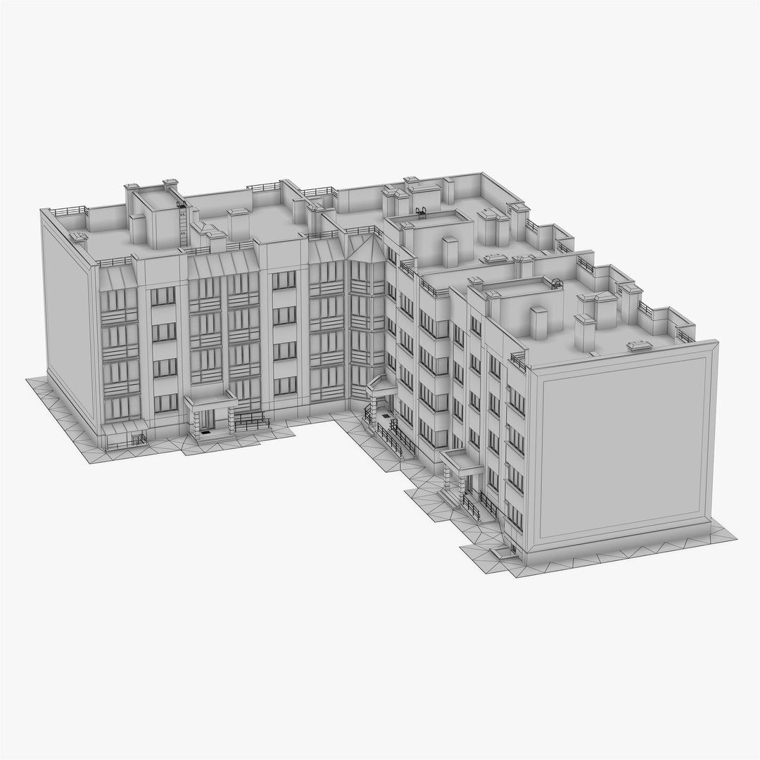 Apartment Building 3D Model - TurboSquid 1452567