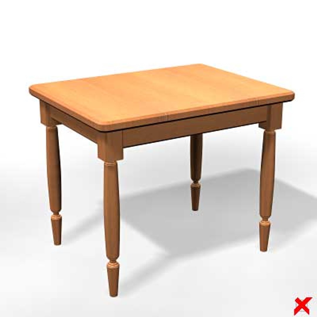 3d model of table kitchen