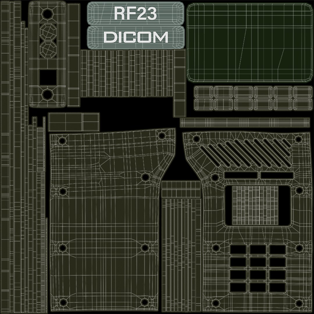 Dicom RF23 Military Radio 2 model - TurboSquid 1882846