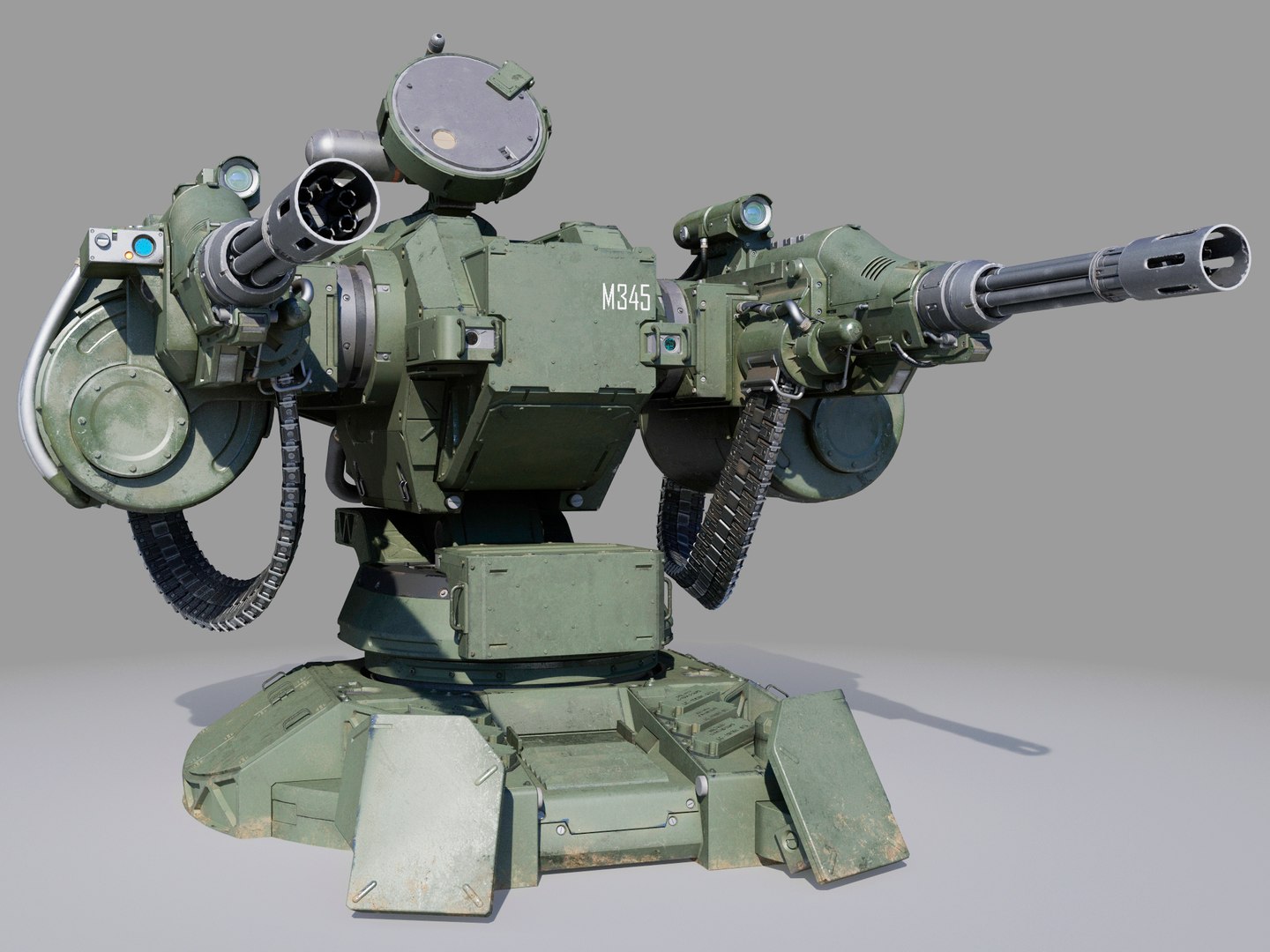 Guns Turret Model - TurboSquid 1167385