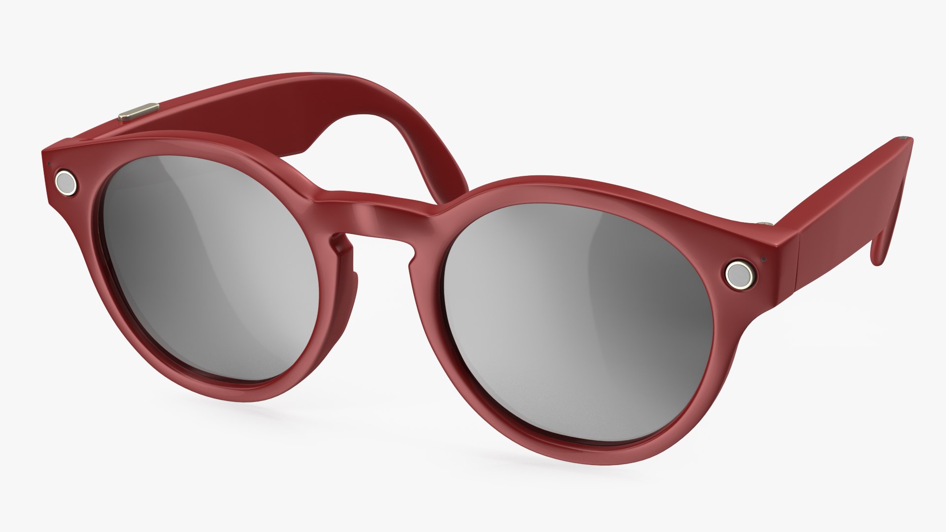 Round Smart Glasses Red model - TurboSquid 1819601