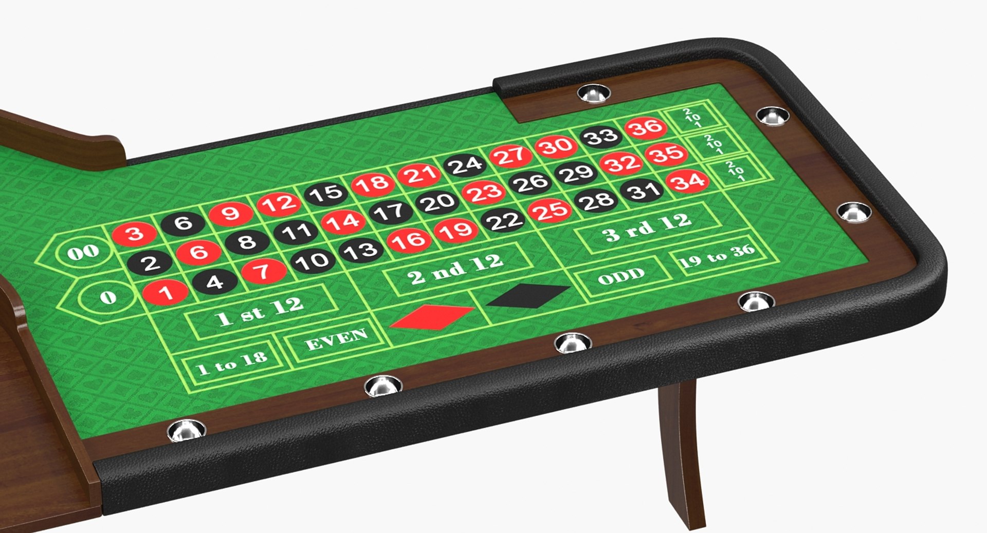 Roulette Table 3D - TurboSquid 1205237