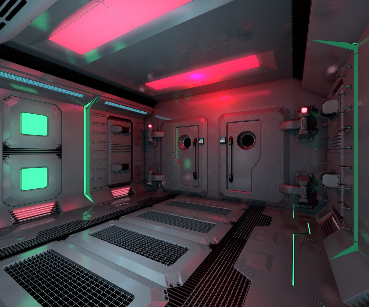 3d Corridor Scene Model