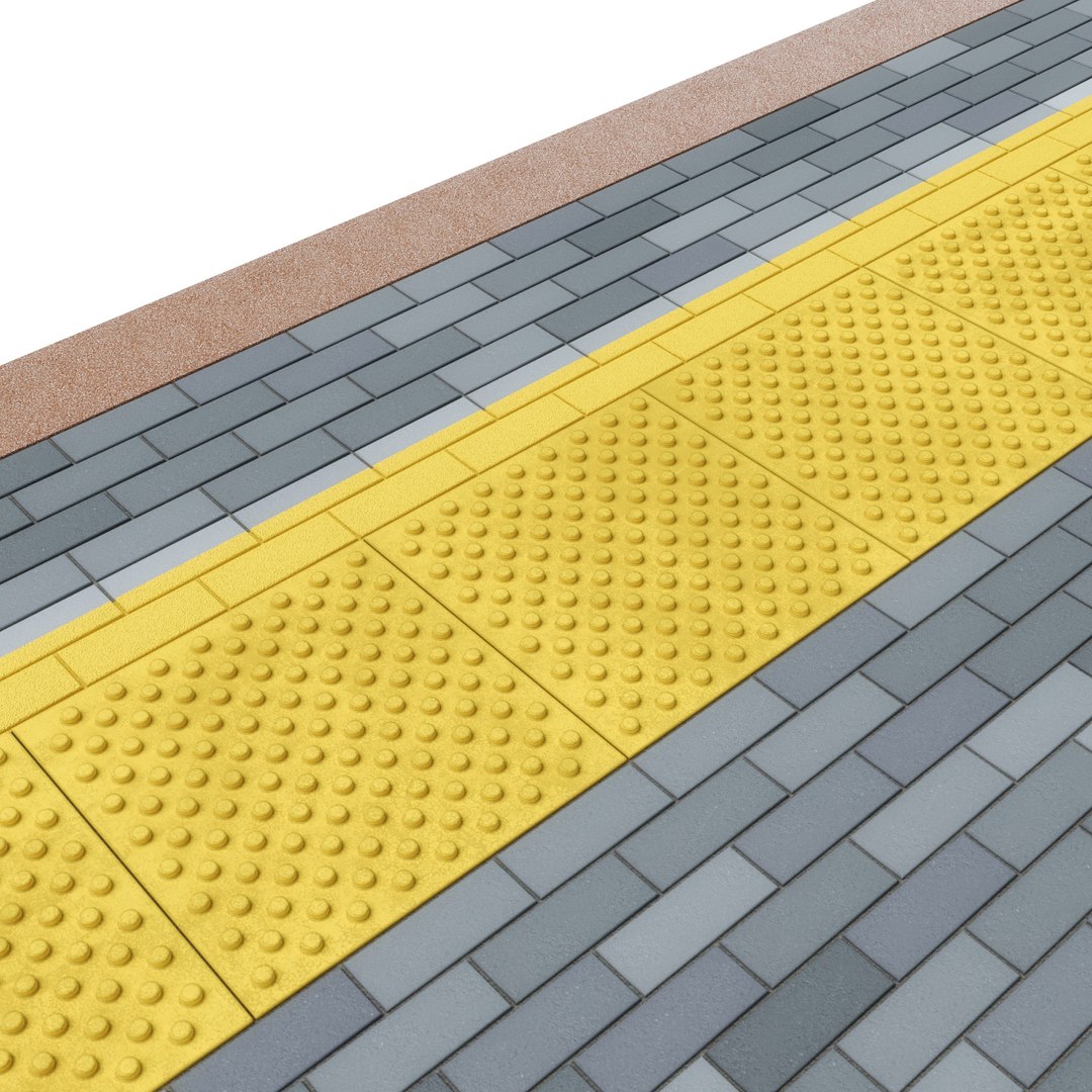 Tactile Tiles Paving Stones 3D - TurboSquid 1582647
