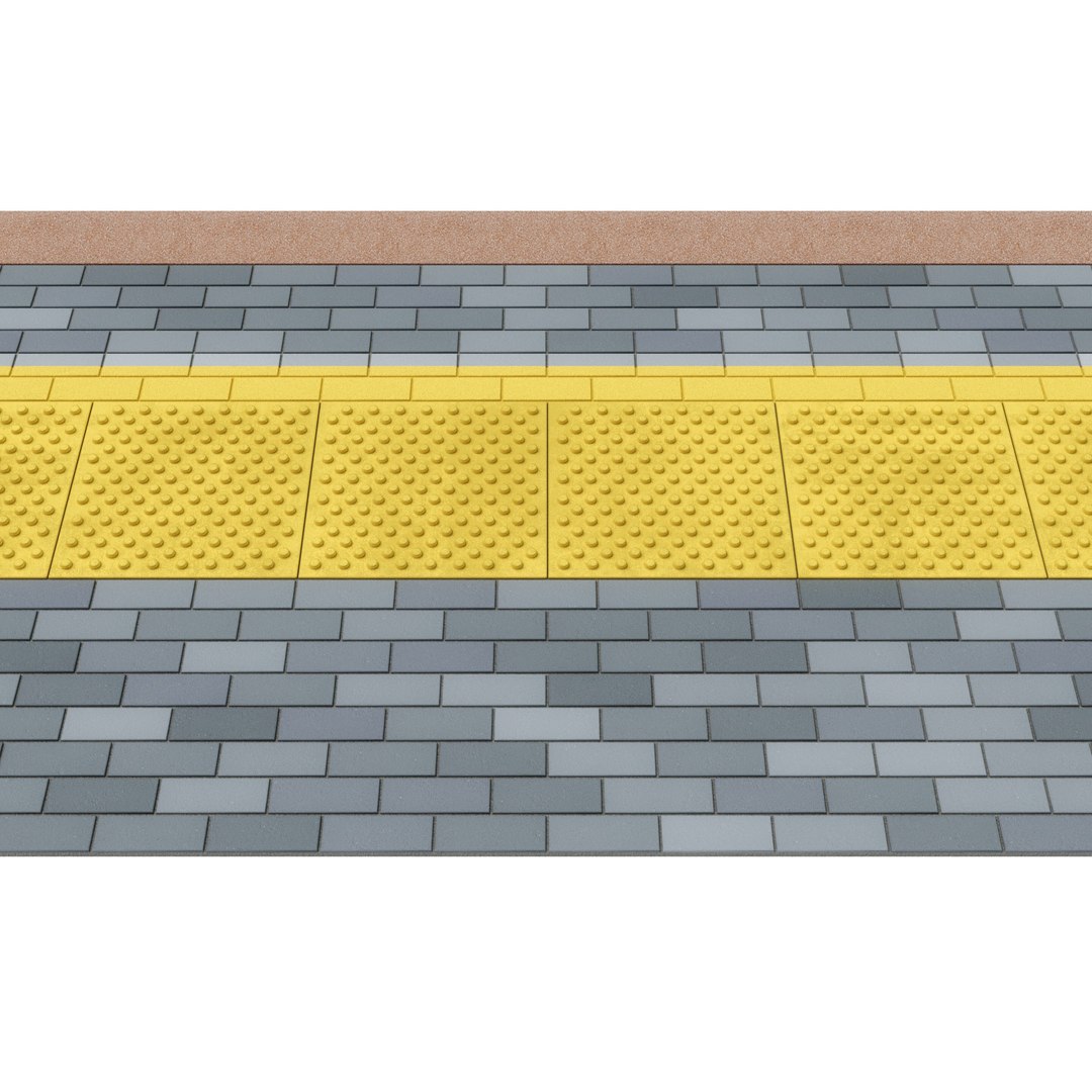 Tactile Tiles Paving Stones 3D - TurboSquid 1582647