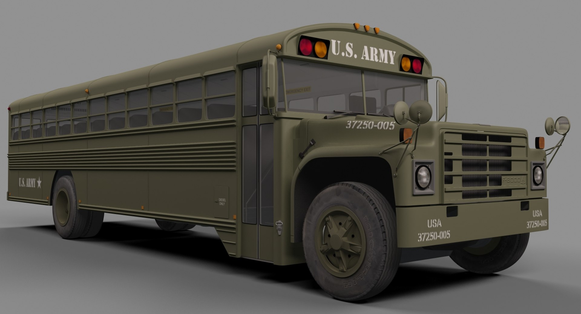 3D Army Bus Rigged - TurboSquid 1396765