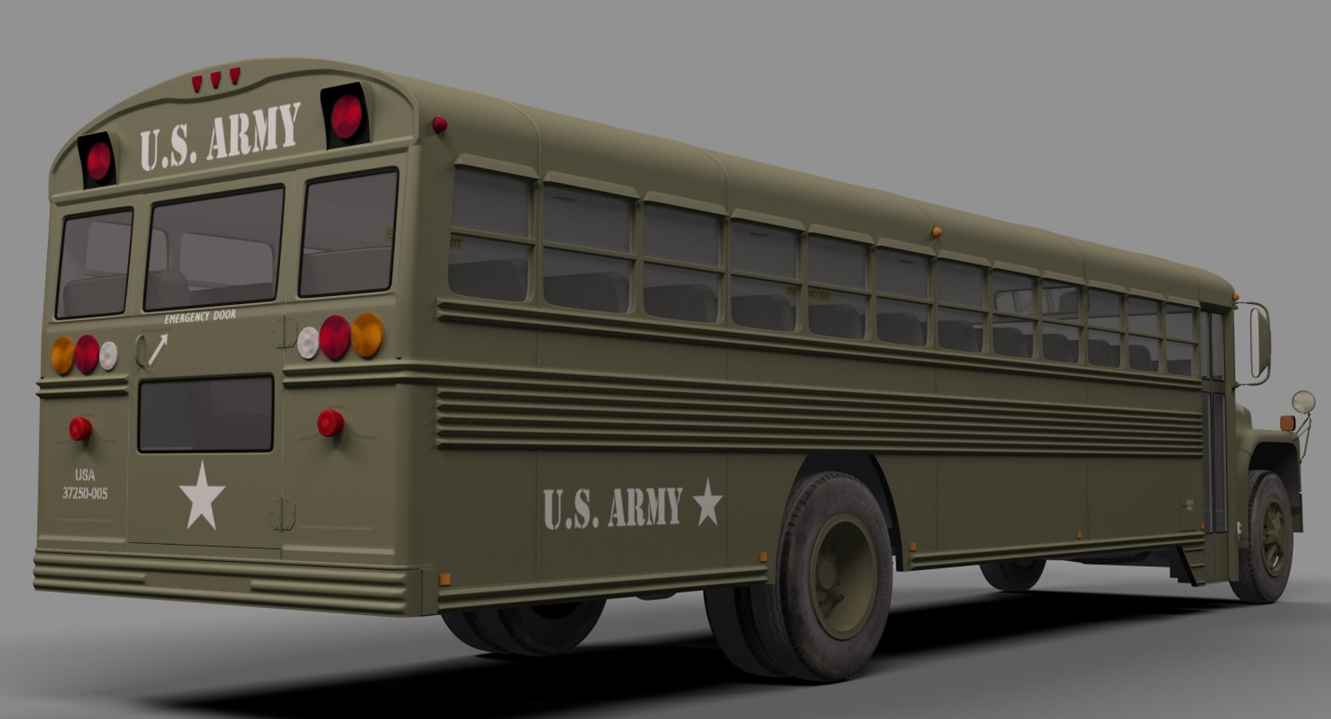 3D Army Bus Rigged - TurboSquid 1396765