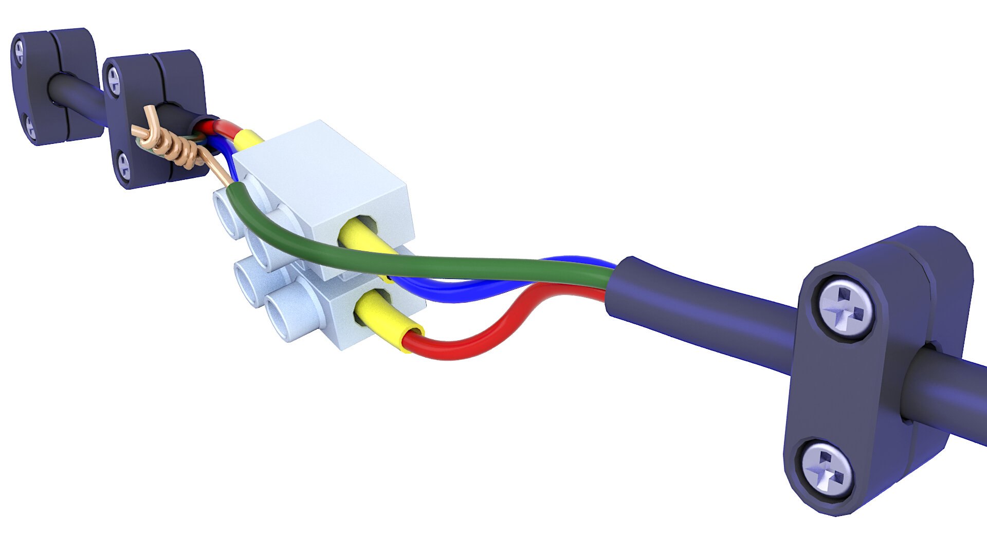 3D Electric Terminal Blocks Junctions V15 - TurboSquid 2420458