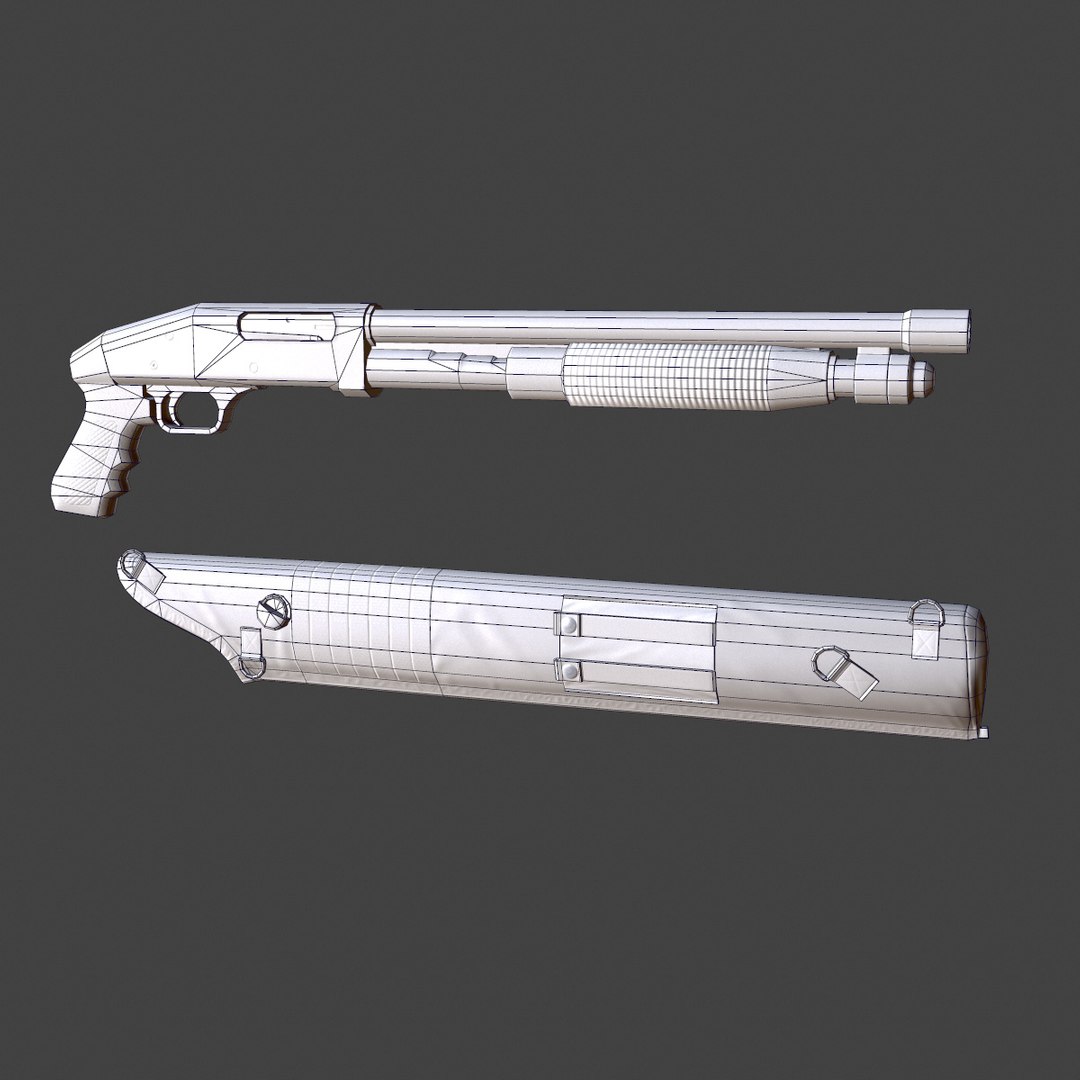 3d Gun Shotgun Model