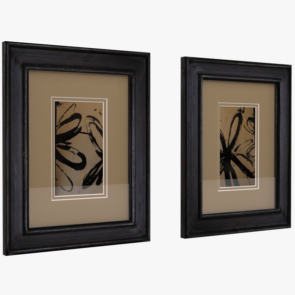 3d model contemporary picture wall frames