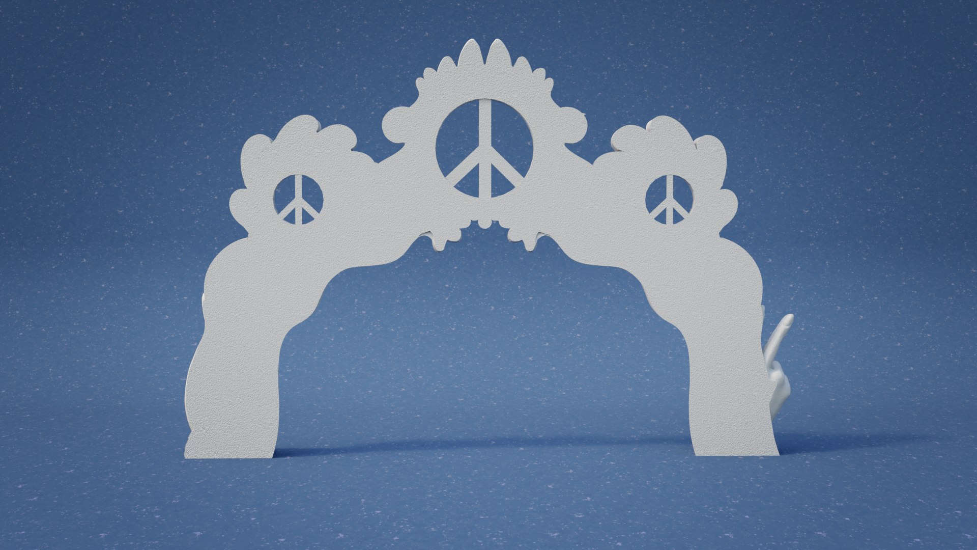 3D Flower Power Archway V2 Model - TurboSquid 2222666