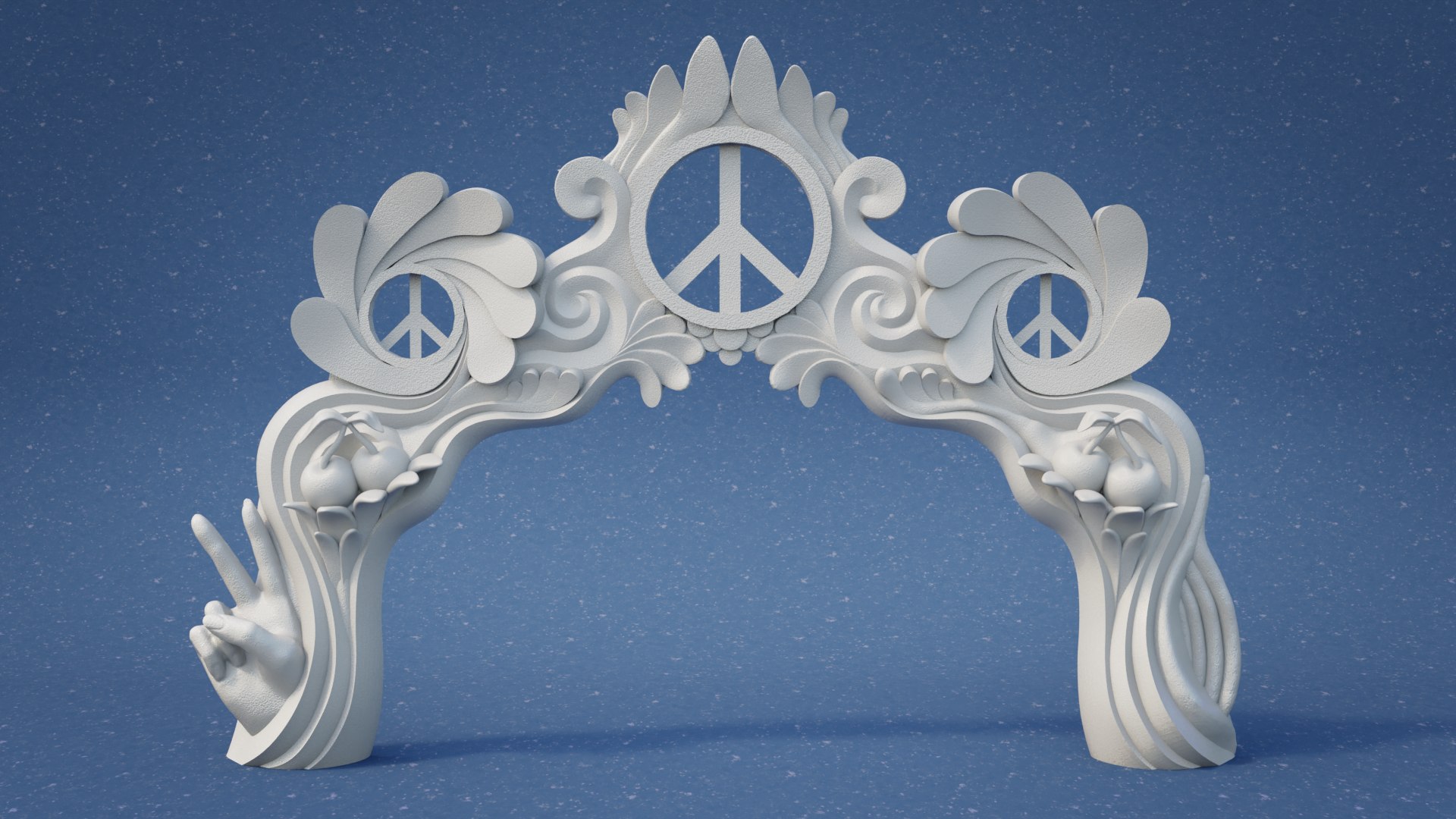 3D Flower Power Archway V2 Model - TurboSquid 2222666