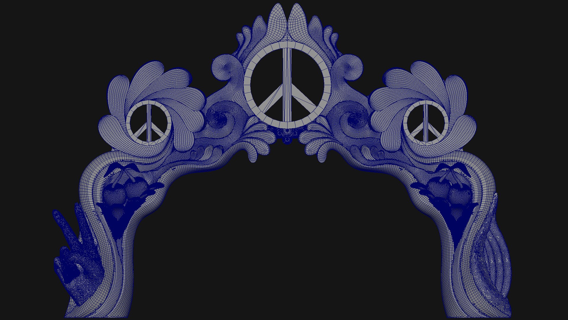 3D Flower Power Archway V2 Model - TurboSquid 2222666