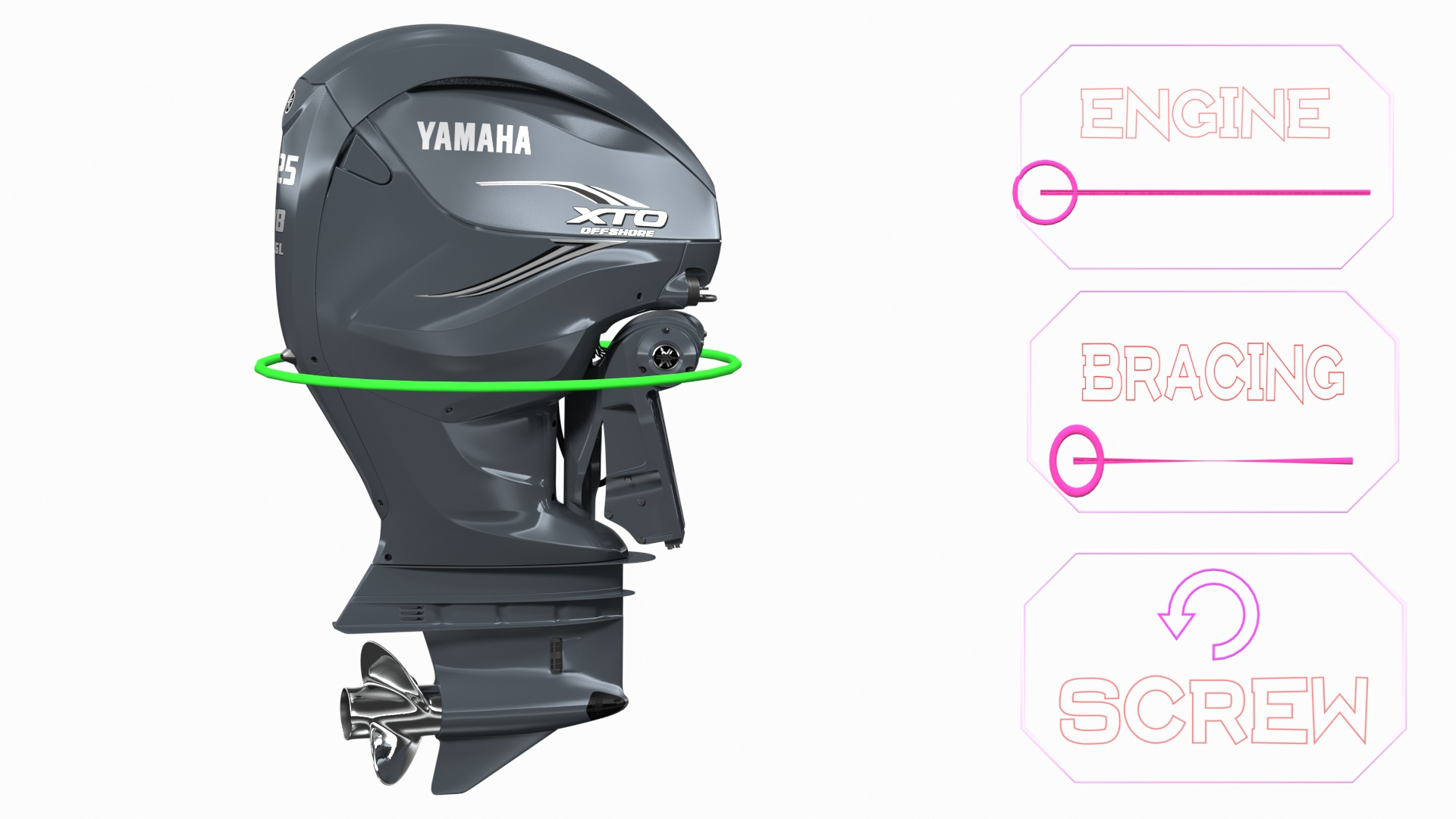 3D Yamaha Xto Offshore F425a - TurboSquid 1580678