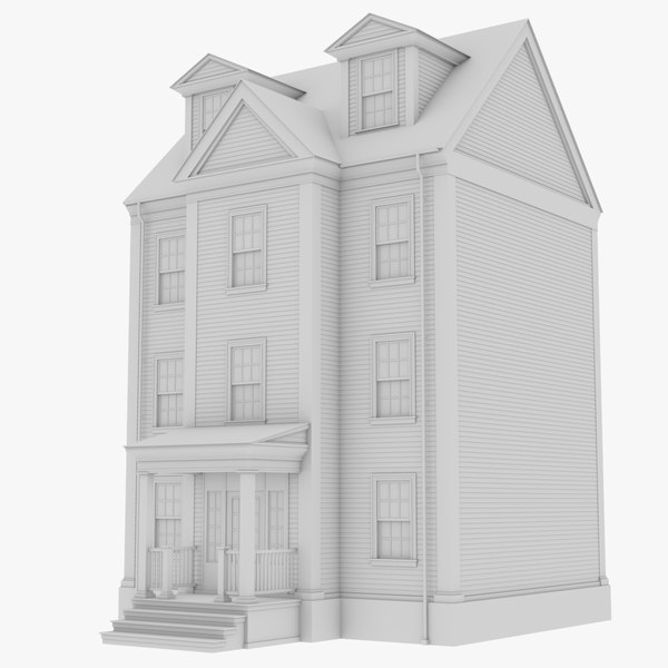 3D model colonial townhouse - TurboSquid 1196101