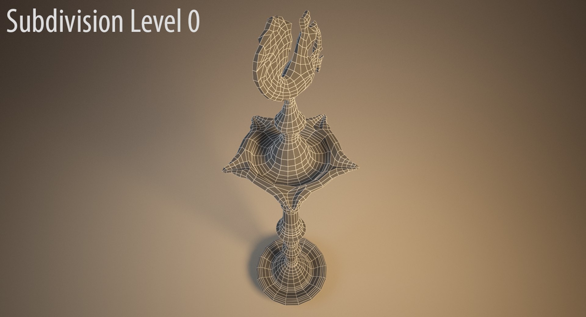 Ancient Indian Lamp 3d Model