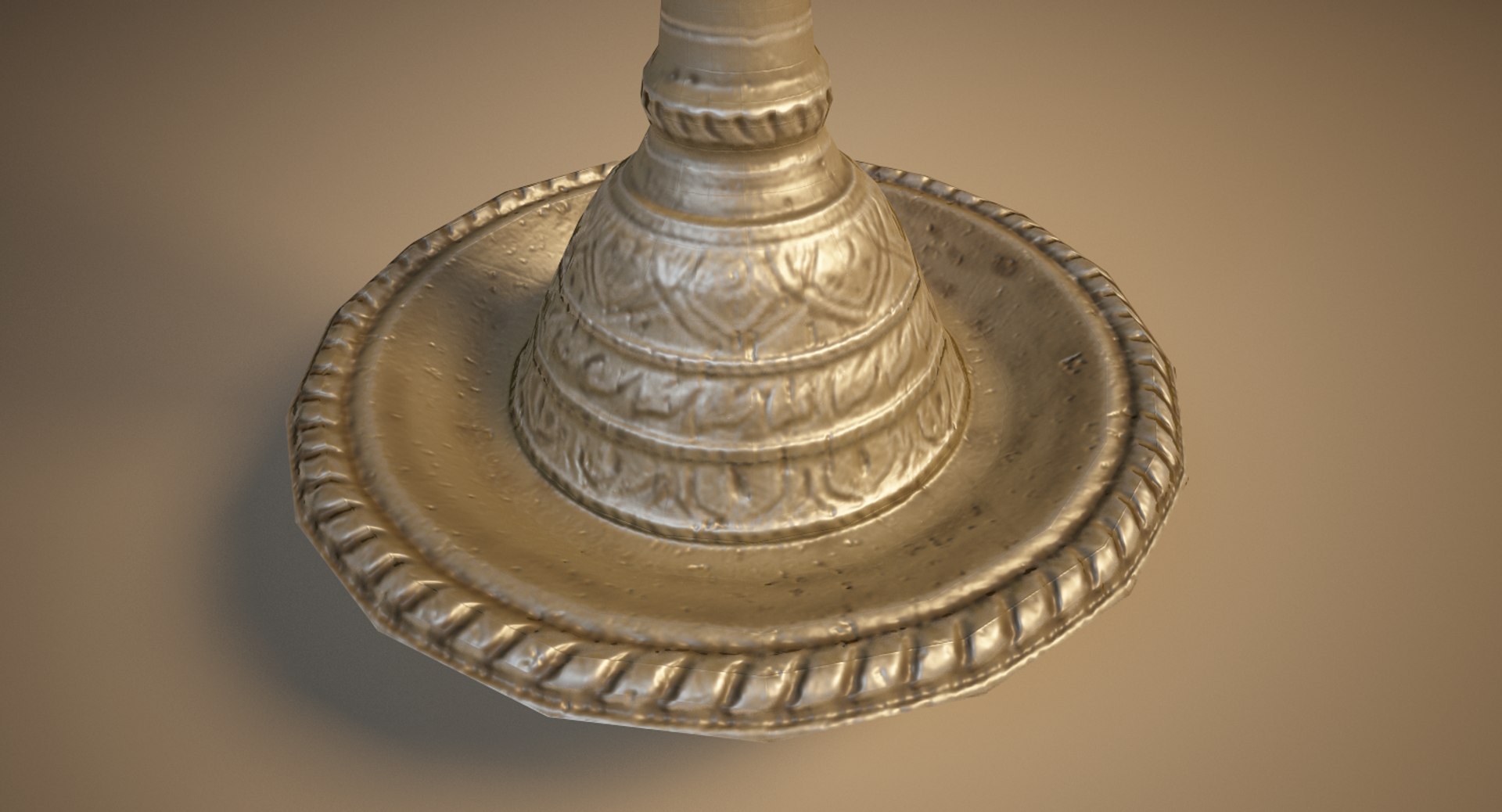 Ancient Indian Lamp 3d Model