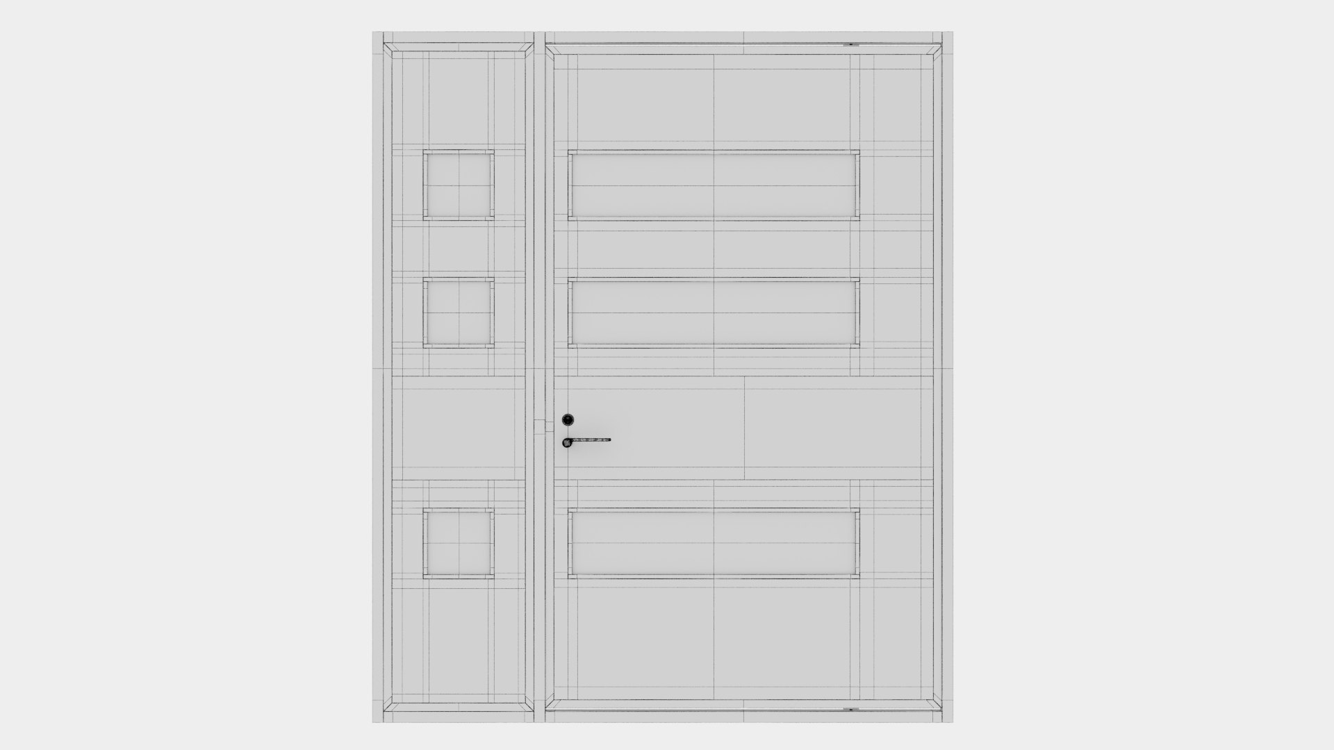 3D Aluminium Door 233 Model - TurboSquid 2045079