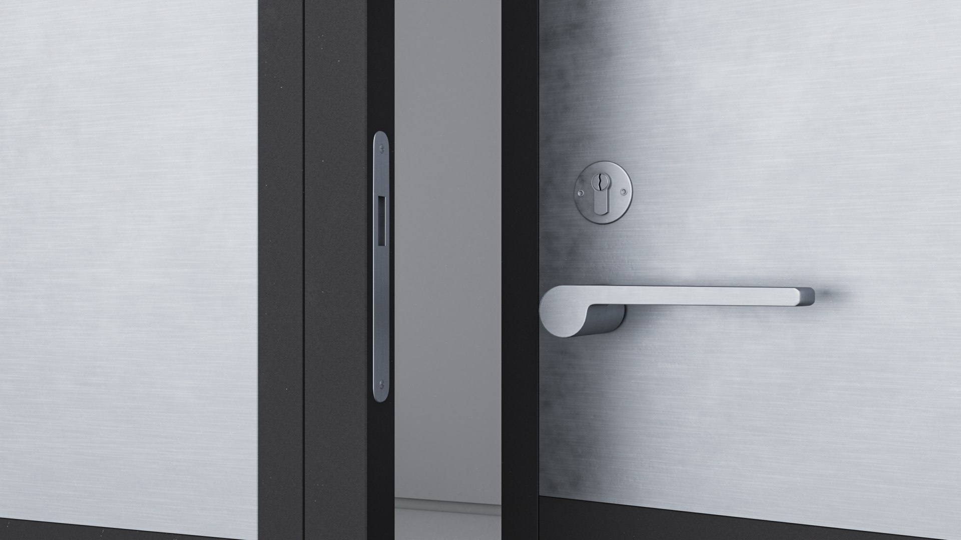 3D Aluminium Door 233 Model - TurboSquid 2045079