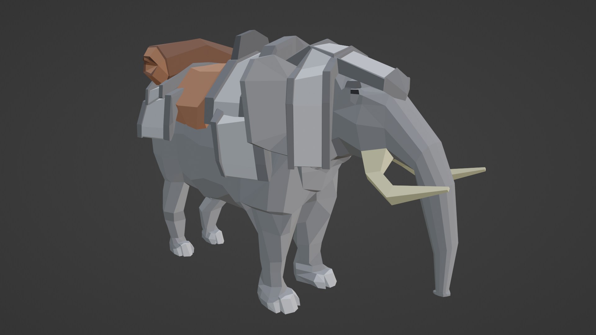 LOW POLY Elephant Armor - ANIMATED 3D Model - TurboSquid 2183541