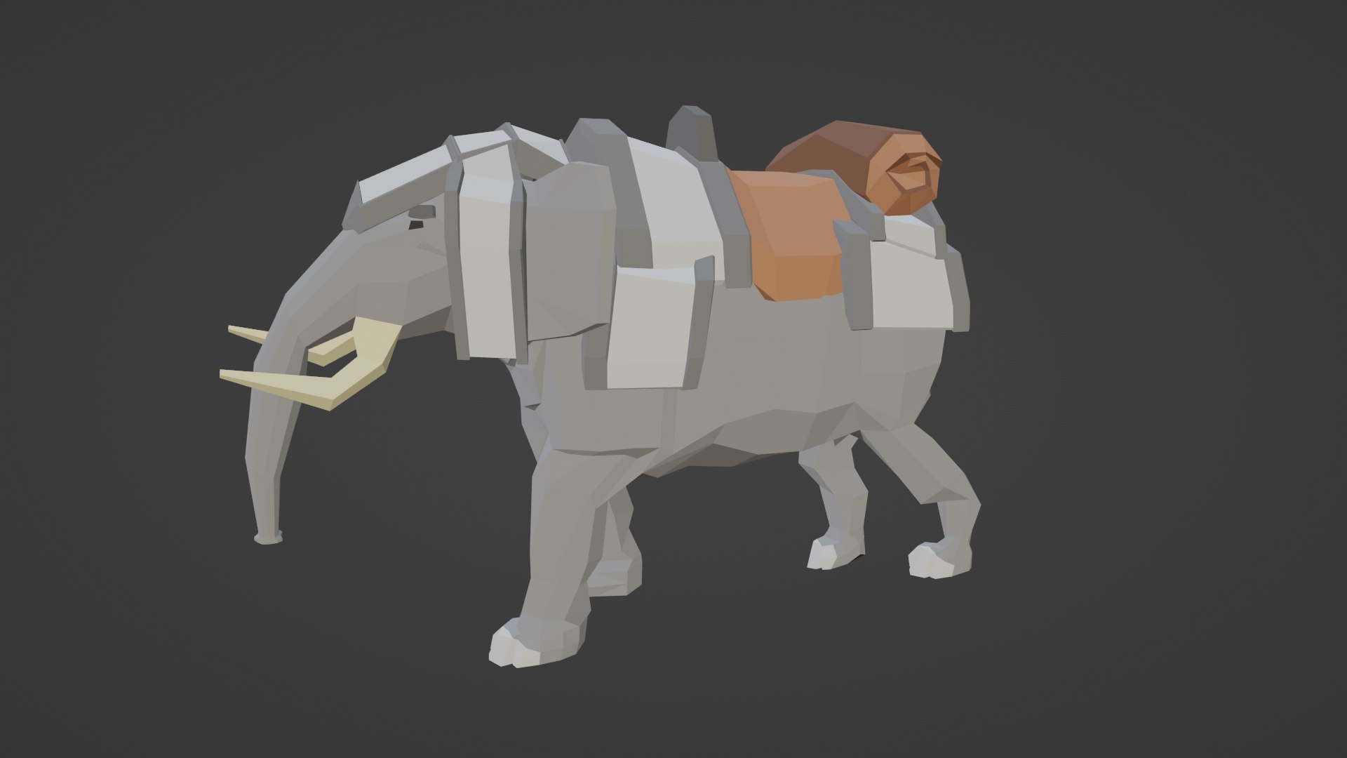 LOW POLY Elephant Armor - ANIMATED 3D Model - TurboSquid 2183541