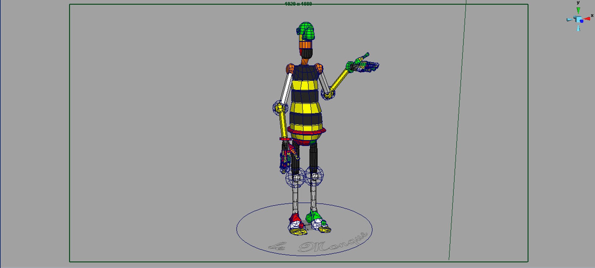 jailer rig animation 3d model
