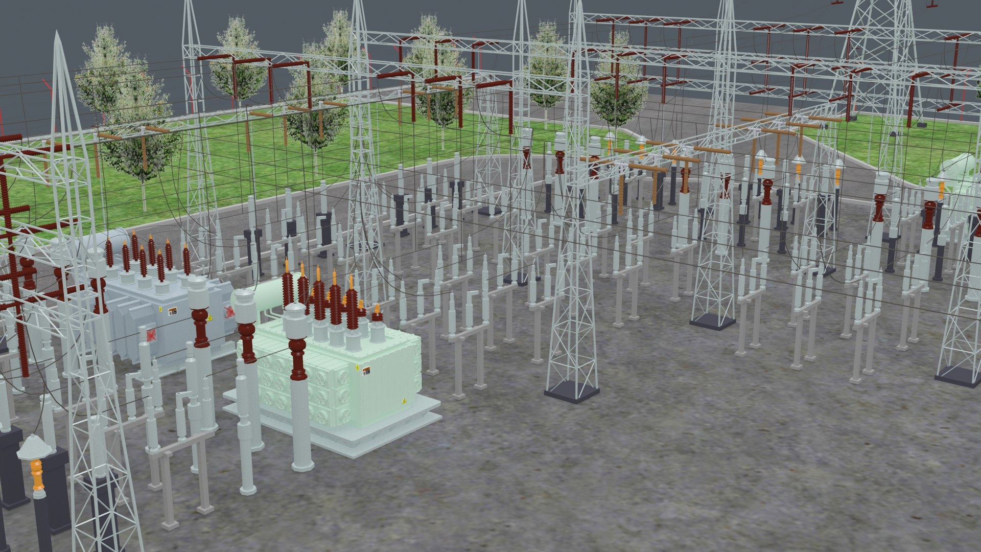 3D Electrical Substation Model - TurboSquid 1491472