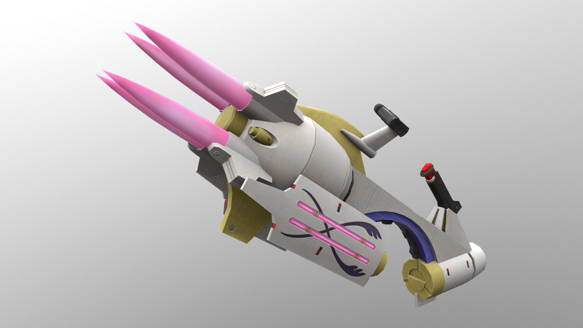 Homming Laser Gun Level 1 3D Model - TurboSquid 2185623