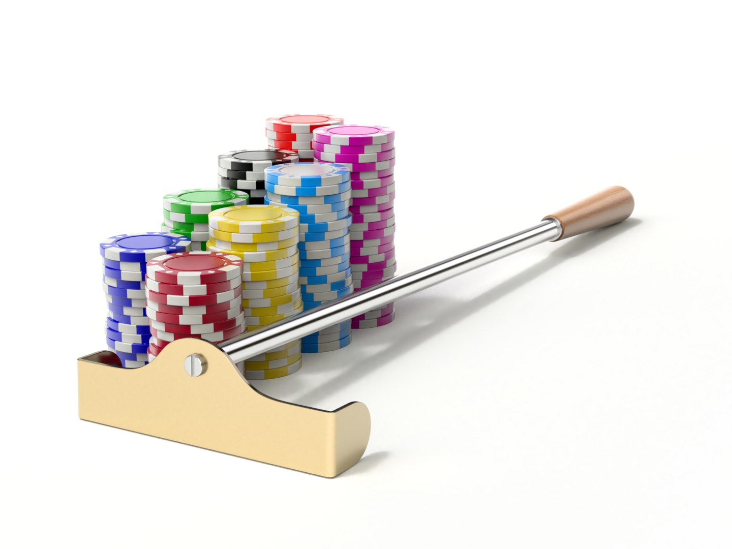 Chip Roulette Rake 3D Model - TurboSquid 1481378