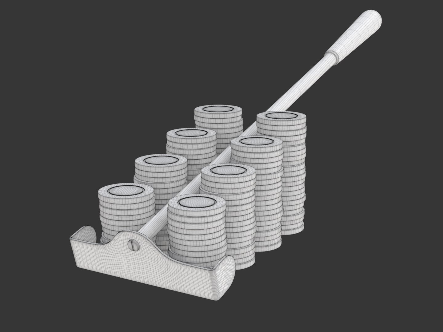 Chip roulette rake 3D model - TurboSquid 1481378
